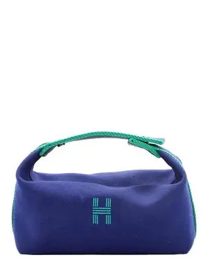 Hermès Pm Bride-a-brac Travel Case Toile - Blue