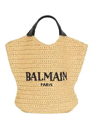Balmain Crochet Tote Bag - Beige