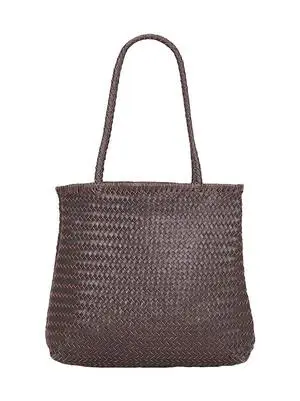 BEMBIEN Carla Woven Leather Tote Bag - Espresso
