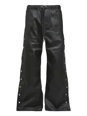 BREATH Press-stud Wide-leg Trousers - Black