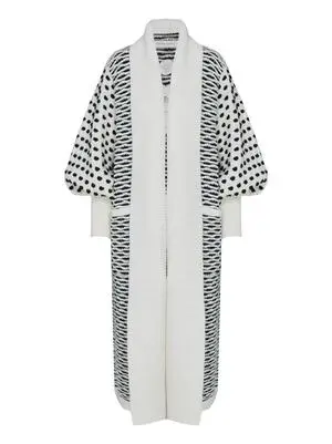 THE EXTREME COLLECTION Organic Wool And Alpaca Knit Long Cardigan - Black