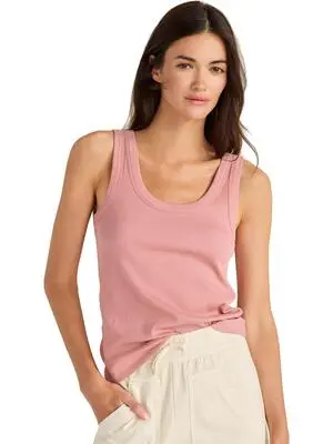 HAVEN WELL WITHIN Organic Cotton Scoop Neck Tank Top - Ash Rose