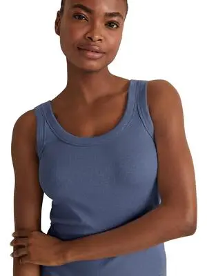 HAVEN WELL WITHIN Haven Well Within Organic Cotton Scoop Neck Tank Top Flint
