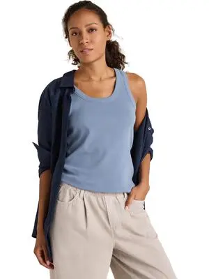 HAVEN WELL WITHIN Organic Cotton Scoop Neck Tank Top - River