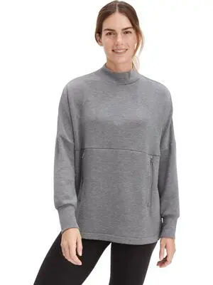 Varley Varley Longline Crewneck Sweatshirt Charcoal