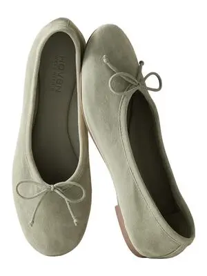 HAVEN WELL WITHIN Suede Ballet Flats - Vetiver