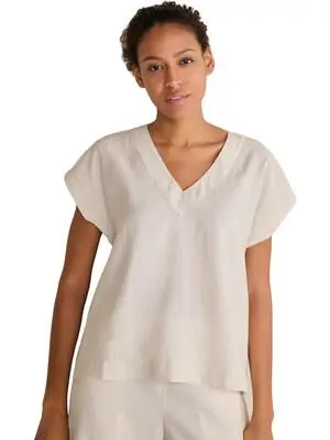 HAVEN WELL WITHIN Haven Well Within Luxe Modal V-Neck Top Full Moon