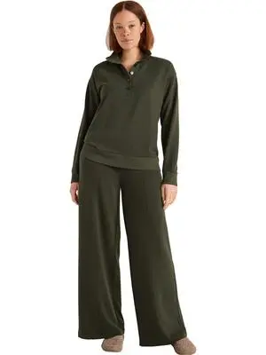 HAVEN WELL WITHIN HAVEN WELL WITHIN Fleece Wide Leg Pants Forest
