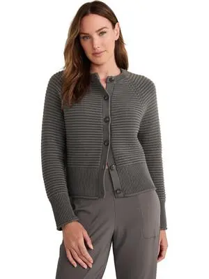 HAVEN WELL WITHIN Haven Well Within Organic Cotton Horizontal Stitch Cardigan