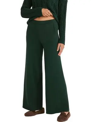 HAVEN WELL WITHIN Organic Cotton Wide Leg Pants - Hunter