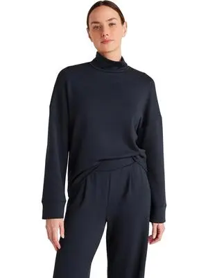 HAVEN WELL WITHIN Soft Knit Mock Neck Top - Nightfall