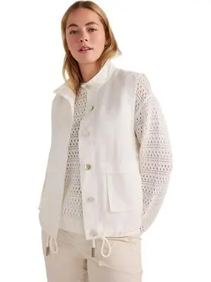 HAVEN WELL WITHIN Linen Blend Vest - Ivory