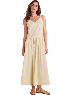HAVEN WELL WITHIN Organic Cotton Strappy Maxi Dress - Straw