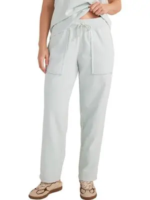 HAVEN WELL WITHIN Organic Cotton Terry Lounge Pants - Garment Dye Sea Glass