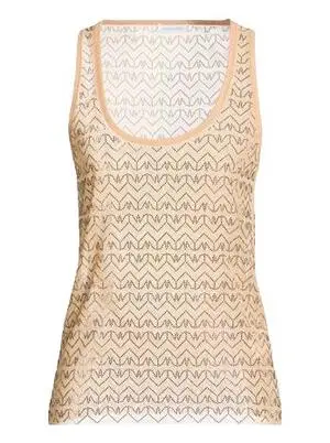 Patrizia Pepe Sleeveless Scoop Neck Top - Beige