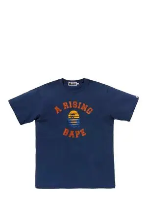 A BATHING APE Logo-print Cotton T-shirt - Blue