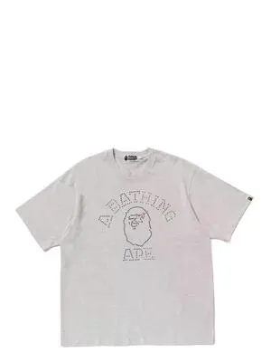 A BATHING APE Rhinestone-embellished Ape Head T-shirt