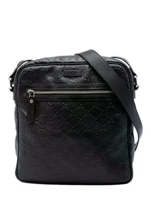 Gucci Embossed Leather Crossbody Bag - Brown