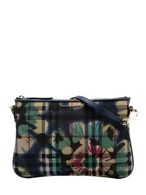 Burberry Burberry Peyton Floral Print Haymarket Canvas Crossbody Bag Blue