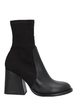 EQUITARE Hazeli Ankle Boots In Soft Leather And Textile Fibers - Black
