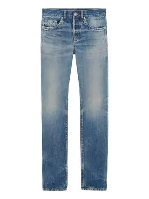 Saint Laurent Slim-fit Jeans In Denim - Hydrangea Blue