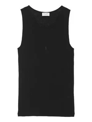 Saint Laurent Cassandre Tank Top - Black