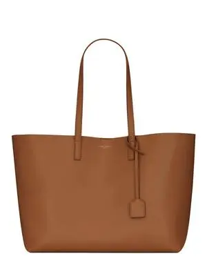 Saint Laurent East/west Shopping Tote In Leather - Brick