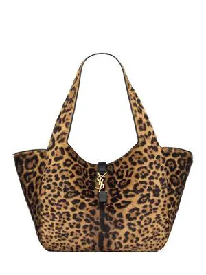 Saint Laurent Le 5 À 7 Bea Pony Hair Tote - Leopard