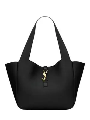 Saint Laurent Saint Laurent Le 5 À 7 Bea Grained Leather Tote Black