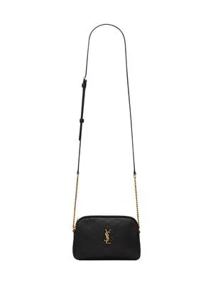 Saint Laurent Gaby Zippered Pouch In Lambskin - Black