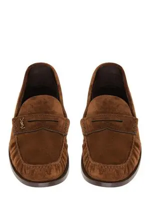 Saint Laurent Suede Loafers - Snuff