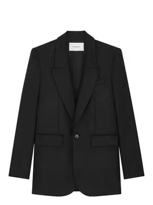 Saint Laurent Single-breasted Jacket In Cashmere - Black