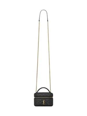 Saint Laurent Gaby Micro Vanity Bag In Lambskin - Black