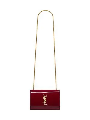 Saint Laurent Saint Laurent Kate Small Patent Leather Shoulder Bag Grenade