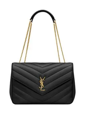 Saint Laurent Saint Laurent Loulou Large Bag In Matelassé Lambskin Black