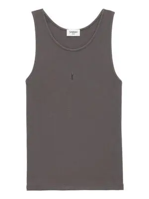 Saint Laurent Cassandre Tank Top - Anthracite