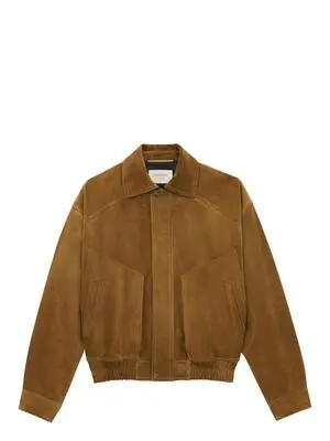 Saint Laurent Suede Bomber Jacket - Brun