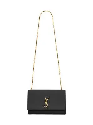 Saint Laurent Saint Laurent Kate Medium Bag In Grain De Poudre Embossed Leather Black