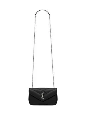 Saint Laurent Loulou Mini Bag In Lambskin - Black