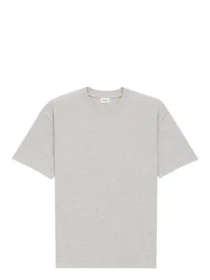 Saint Laurent Cassandre Oversize T-shirt In Piqu - Gris Chine