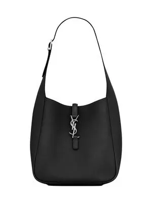 Saint Laurent Le 5 À 7 Supple Bag In Grained Leather - Black