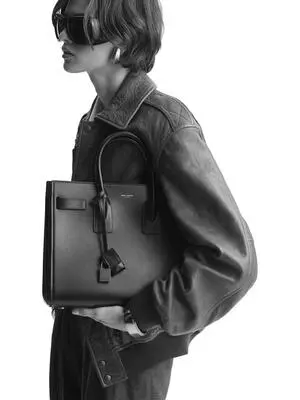 Saint Laurent Saint Laurent Sac De Jour In Smooth Leather Chicory Coffe