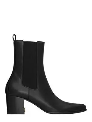 Saint Laurent Jill Chelsea Boots In Smooth Leather - Black