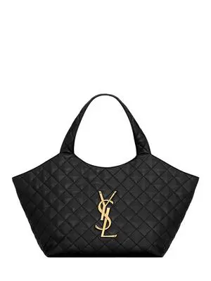 Saint Laurent Icare Medium Quilted Nappa Bag - Black