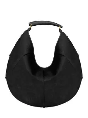 Saint Laurent Saint Laurent Mombasa Large Hobo Bag In Pony Hair Leather Black
