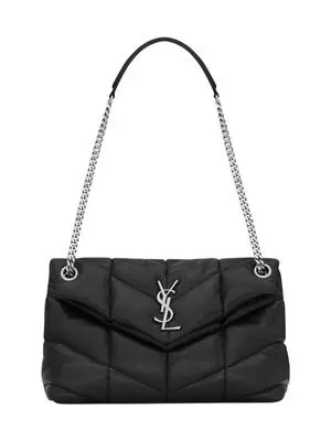 Saint Laurent Puffer Small Lambskin Bag - Black