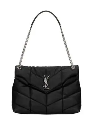 Saint Laurent Puffer Medium Lambskin Bag - Black