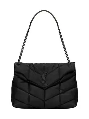 Saint Laurent Puffer Medium Lambskin Bag - Black