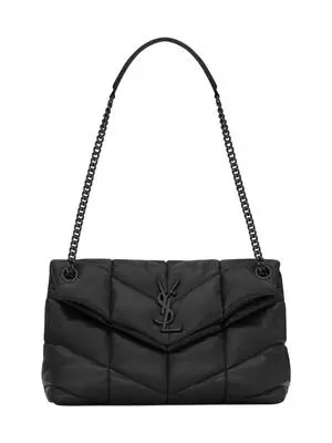 Saint Laurent Puffer Small In Lambskin - Black