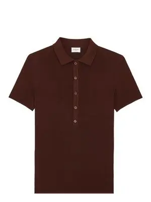 SAINT LAURENT Polo In Seedstitch Silk